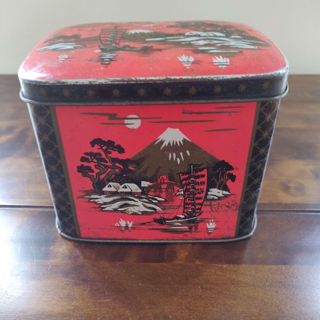Vintage Twinings Tin Tea Caddy - Etsy