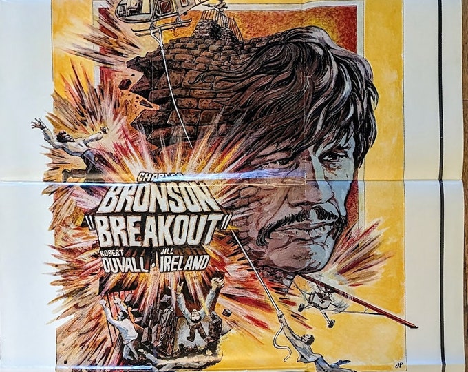 1975 Breakout Folded Movie Poster Charles Bronson - Jill Ireland - Etsy