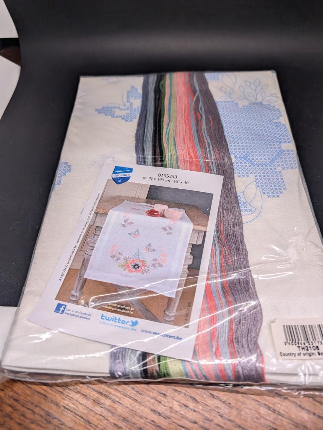 Vervaco PN-0195363 -table Runner Cross Stitch Floral Pattern Kit 16x40 ...