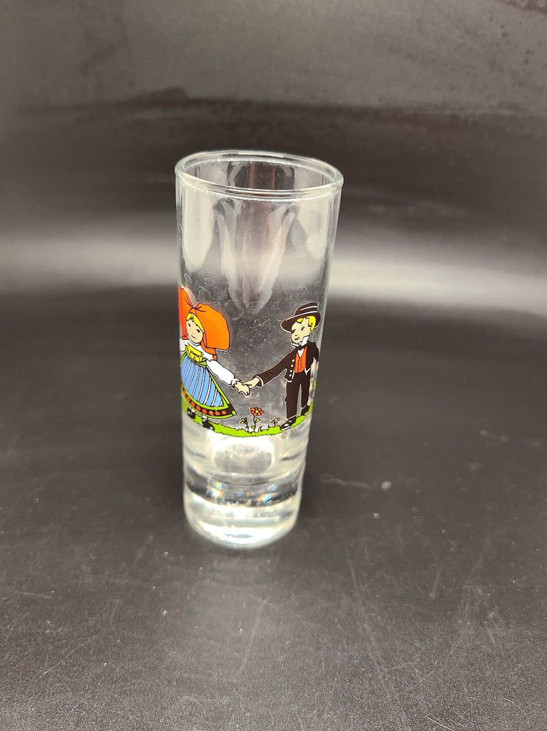 Tripsdrill Shot Glass Orange Juice Glass Hansi Illustrated Glass Girl ...
