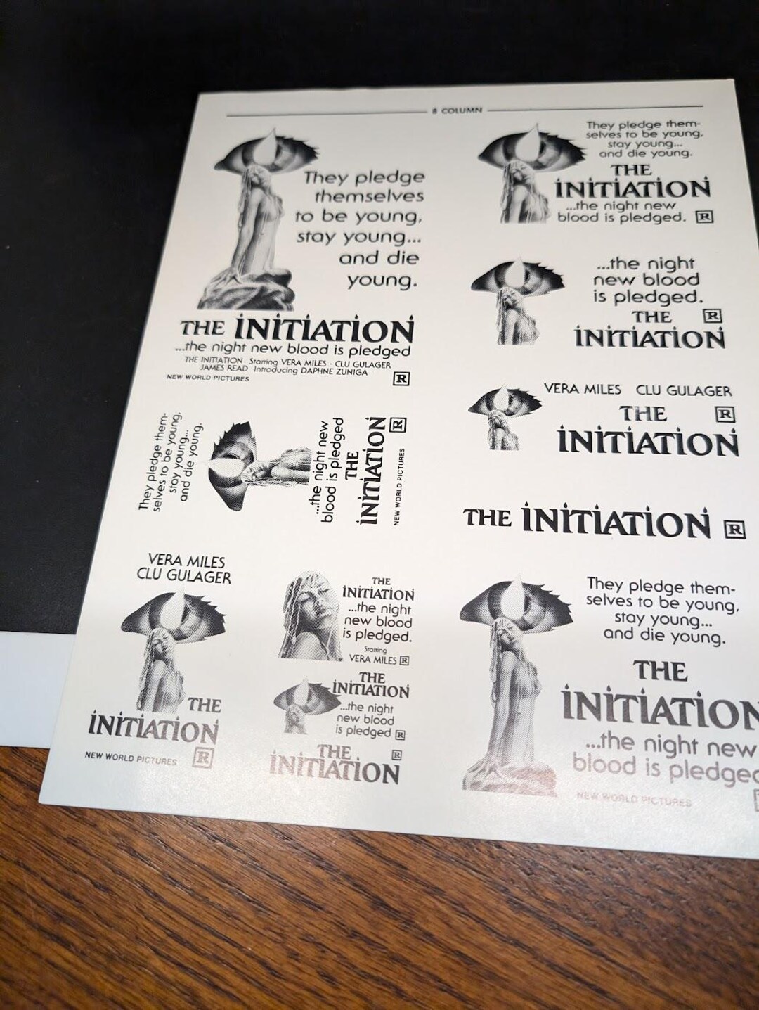 Original the Initiation Movie Ad Sheet -horror Movie - Etsy