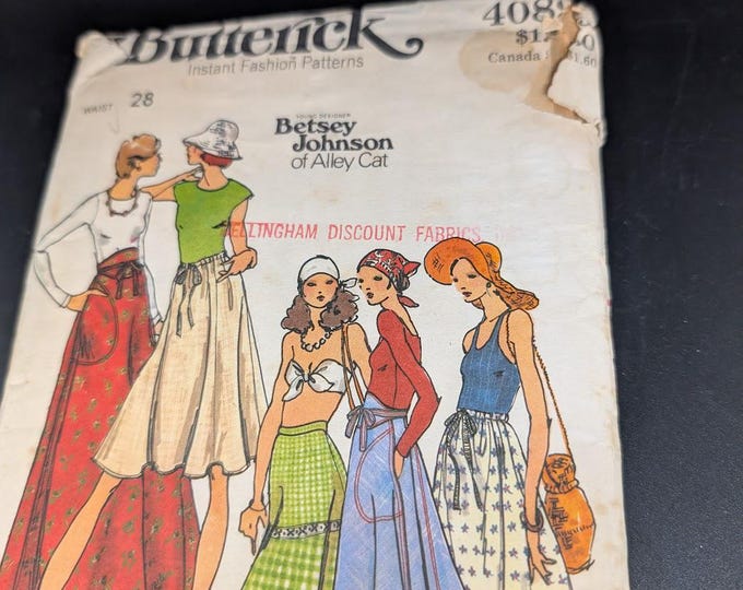 Vintage Betsey Johnson of Alley Cat - Butterick Pattern 4089 Waist 28 ...
