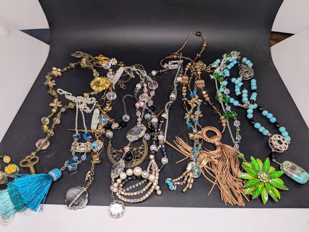 Set of 11 Handmade Repurposed Jewelry Made With Vintage Items ...