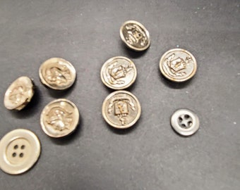Silver Roman Buttons - Etsy