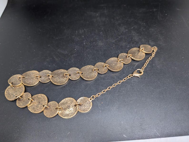Gold Toned Faux Coin Choker Style Necklace - Etsy