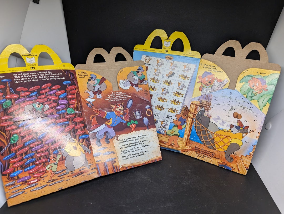 Vintage Set Of2 1990 Disney Talespin Mcdonald's Happy Meal Box - Higher ...