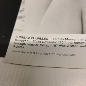 Original 10 Movie Photo With Dudley Moore and Bo Derek 1979 - Etsy