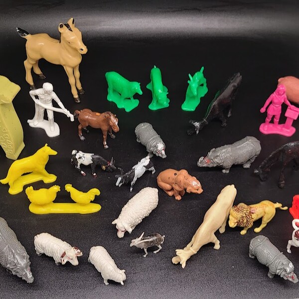 Plastic Farm Animals - Etsy
