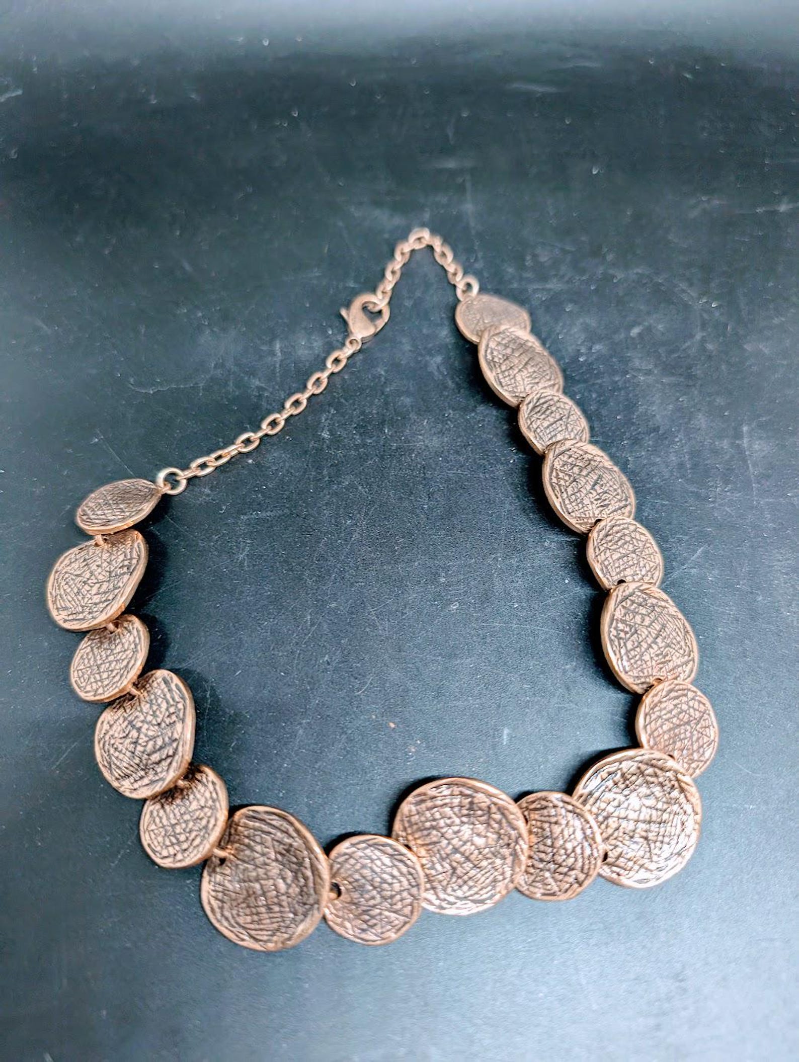 Gold Toned Faux Coin Choker Style Necklace - Etsy