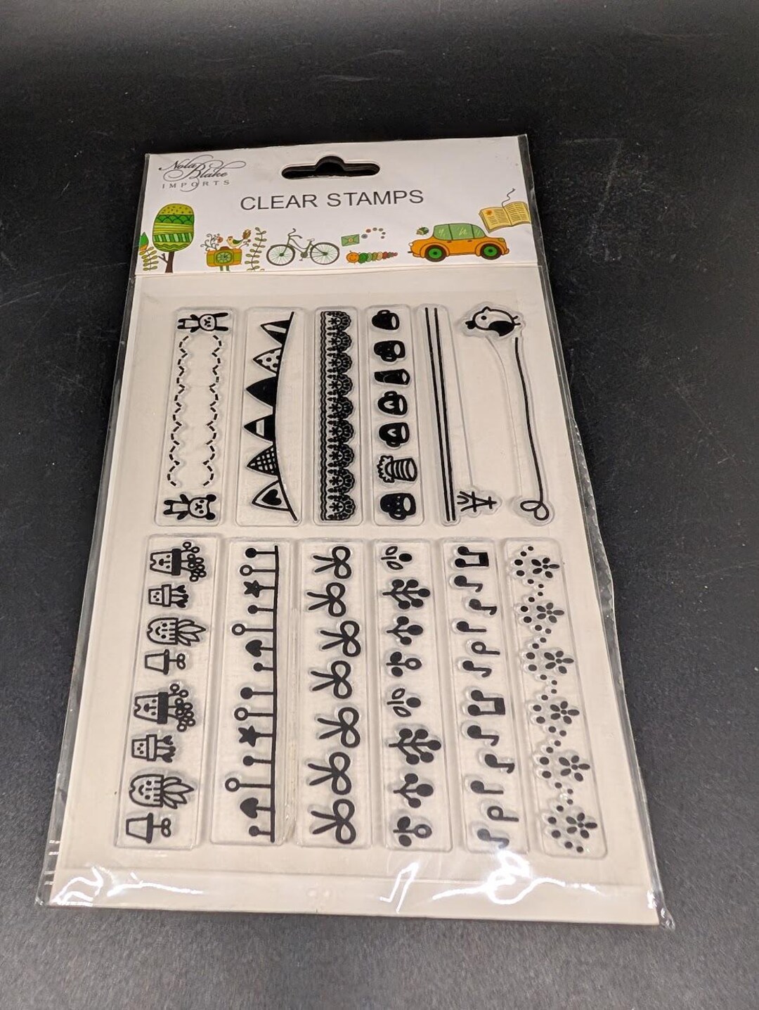 Nora Blake Imports Clear Stamp Set - Small Borders - Lace - Flag ...