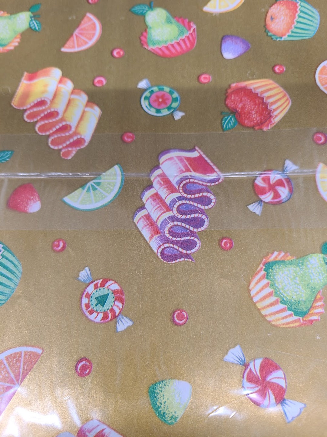 Vintage Cleo Gift Wrap Marzipan Ribbon Candy Peppermints - Etsy