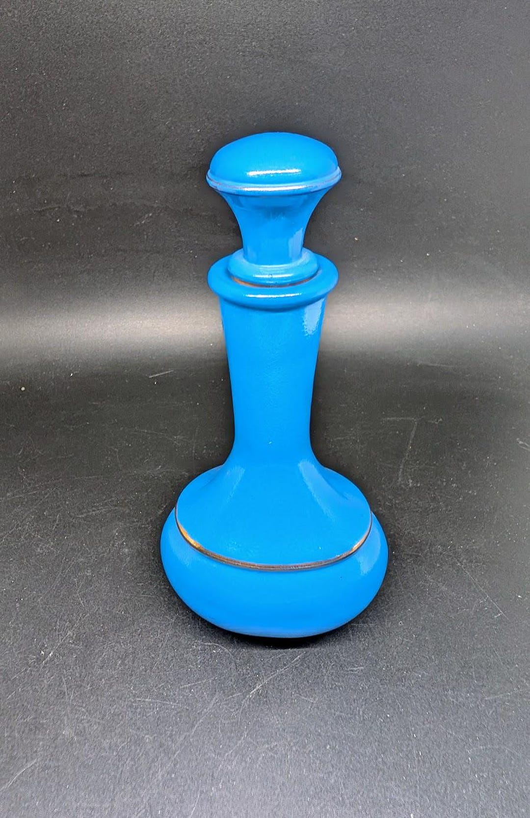 Vintage Avon Royal Vase - Blue With Gold Accents With Cork Topper ...