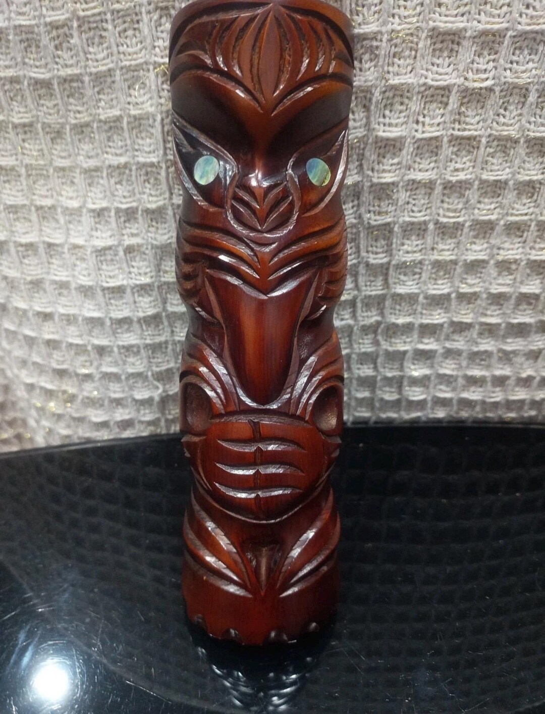 MAORI Tiki Statue Paua Eyes NEW ZEALAND - Etsy