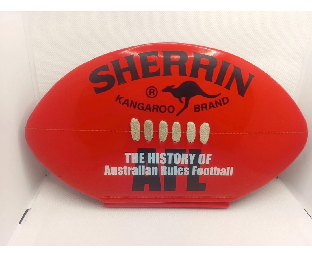The History of Australian Rules Football Book Sherrin Footy Shaped Book ...