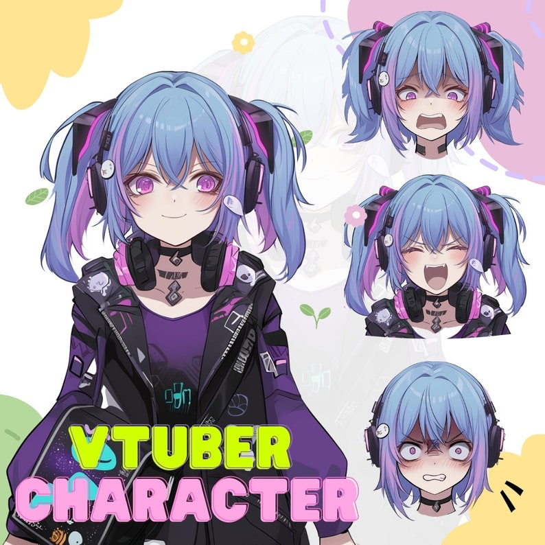 Customizable Anime Vtuber Model Rigging Commercial Use Vtuber Asset ...