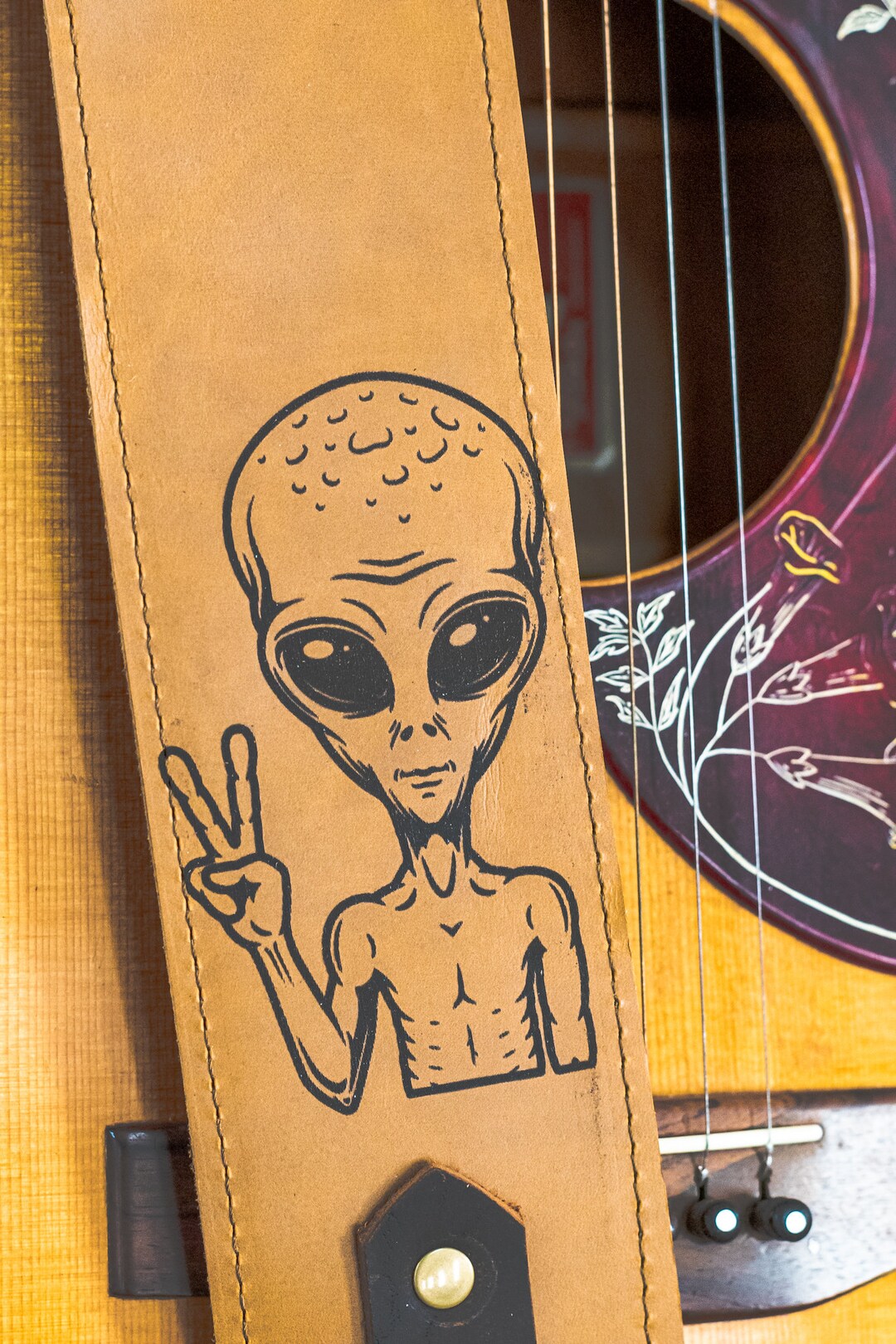 Personalized Leather Guitar or Banjo Strap | Handmade in USA, Laser ...