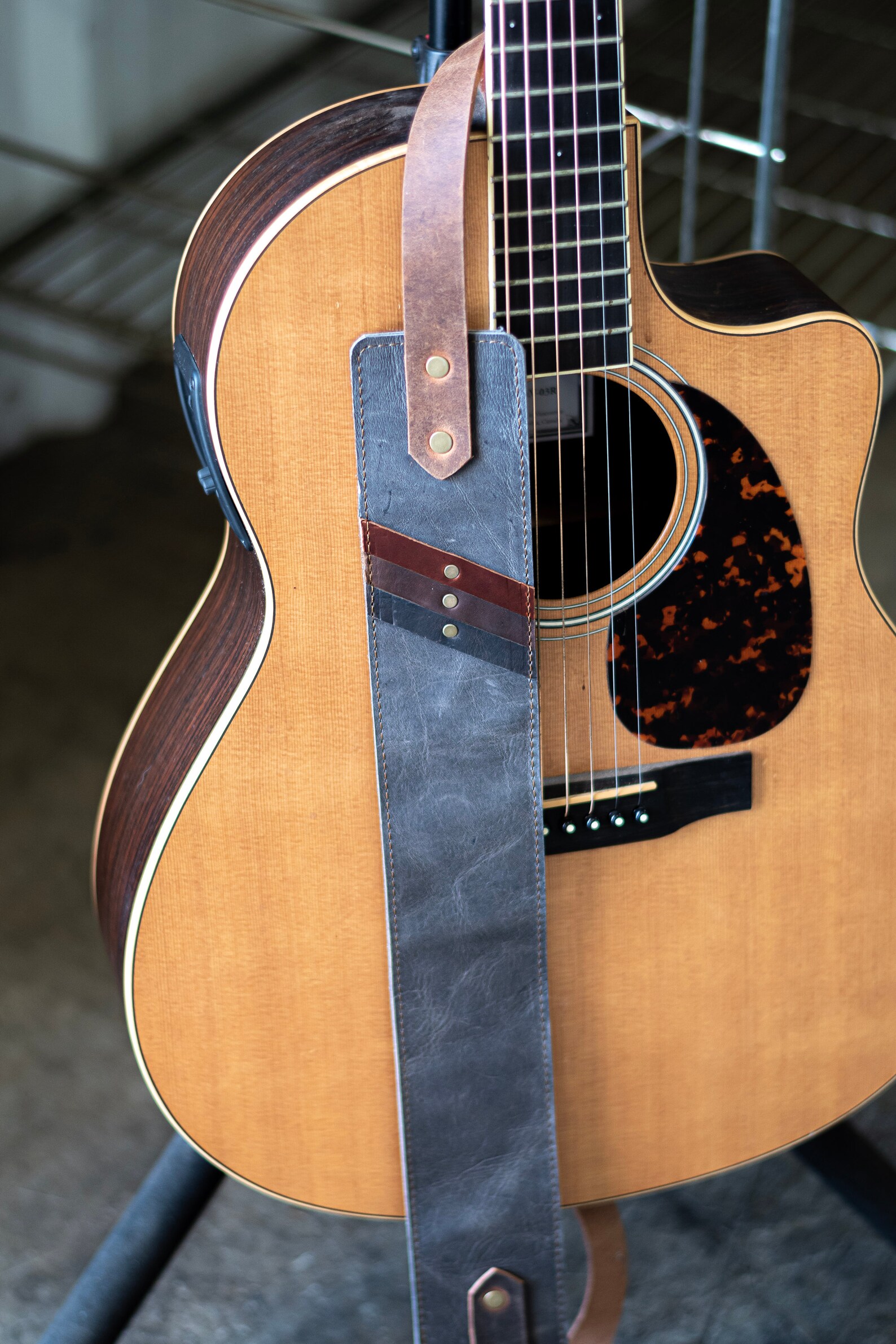 Leather Guitar Strap Handmade Banjo Strap | Etsy