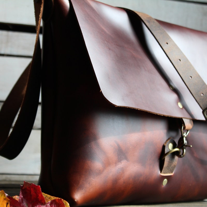 Leather Laptop Bag - Etsy