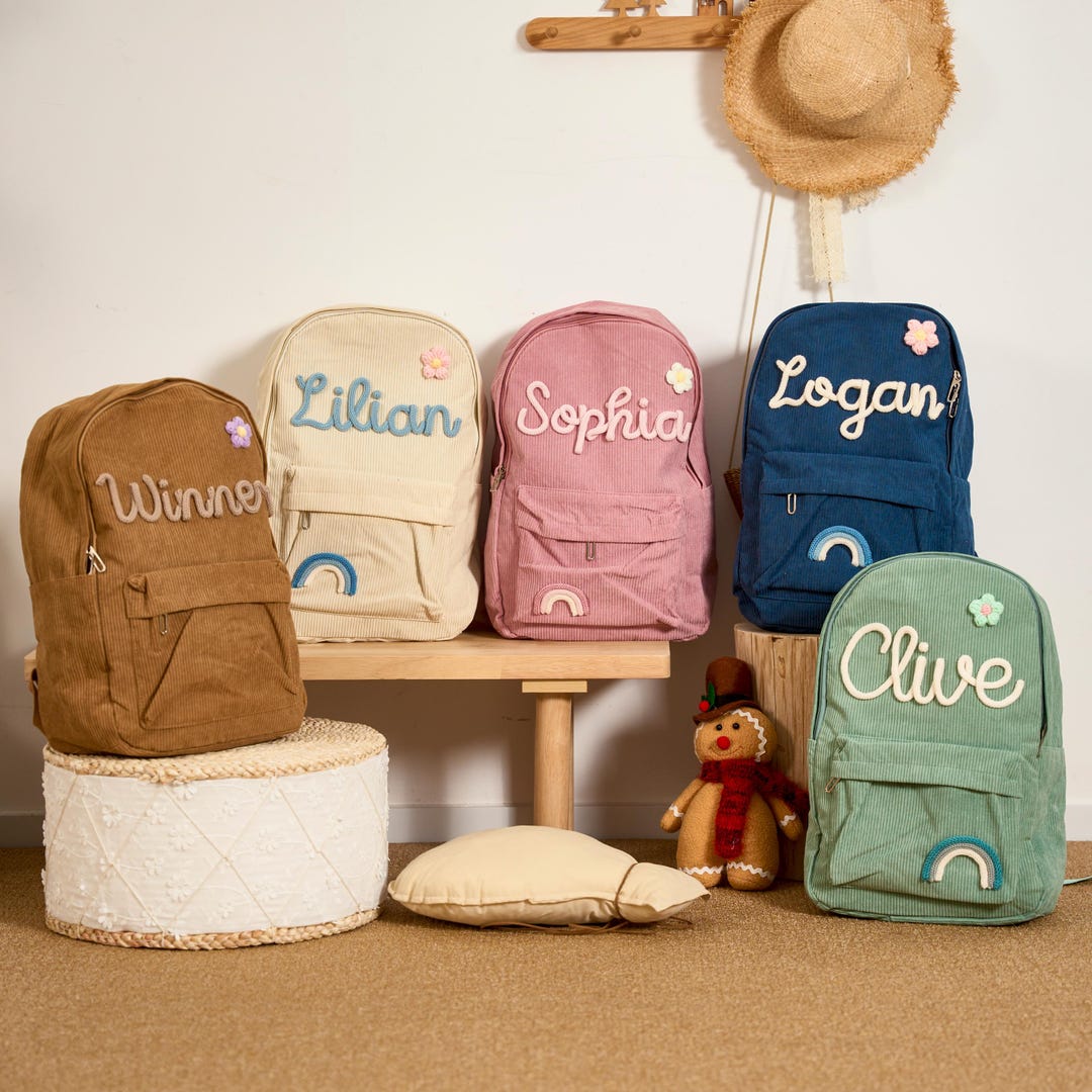 Custom Kids Bag With Name | School Bag | Toddler Book Bag | School Bag ...