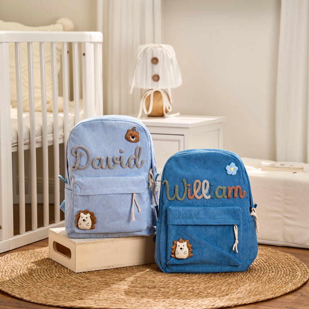 Custom Kids Backpack With Name | School Bag | Toddler Book Bag | School ...
