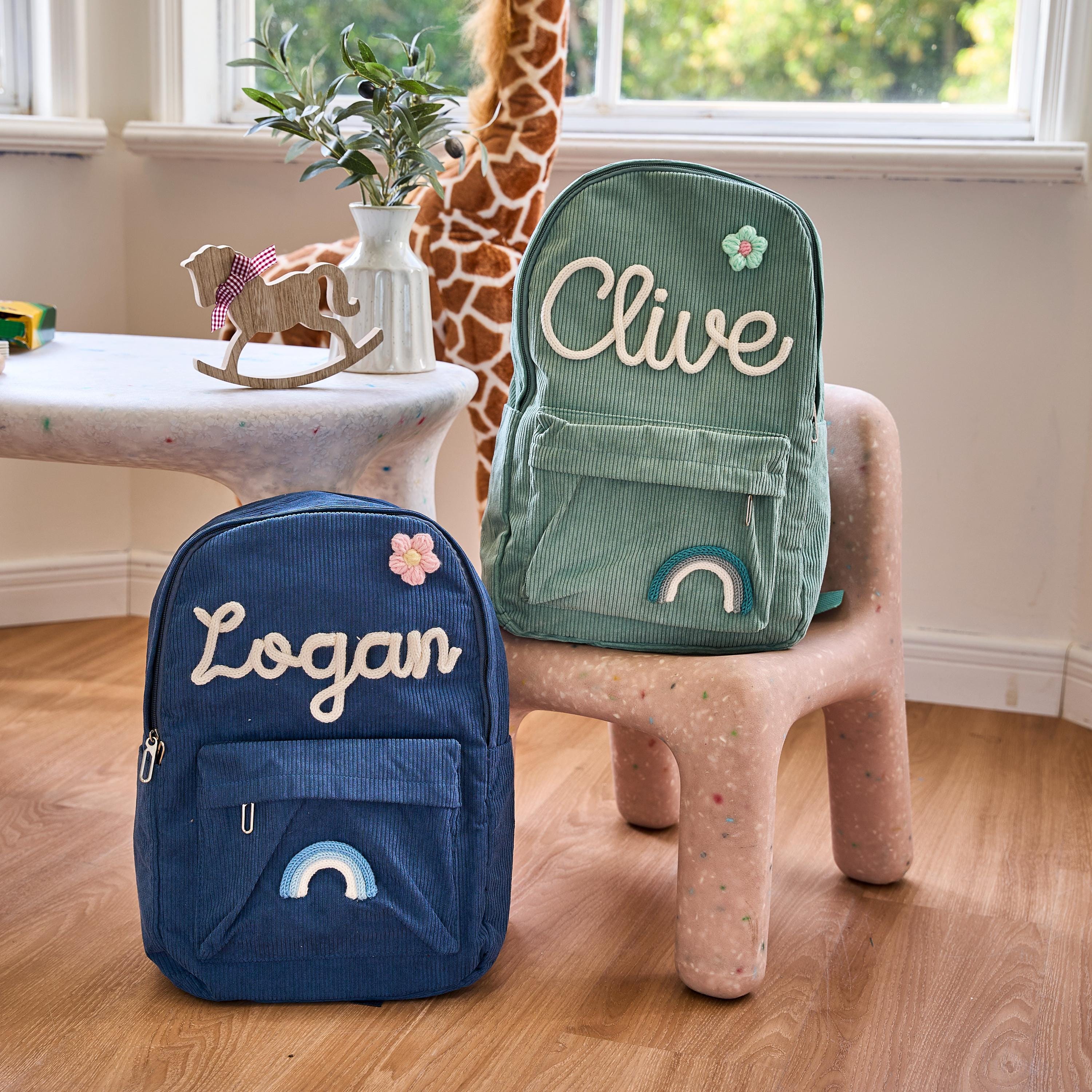 Custom Kids Backpack With Name | School Bag | Toddler Book Bag | School ...