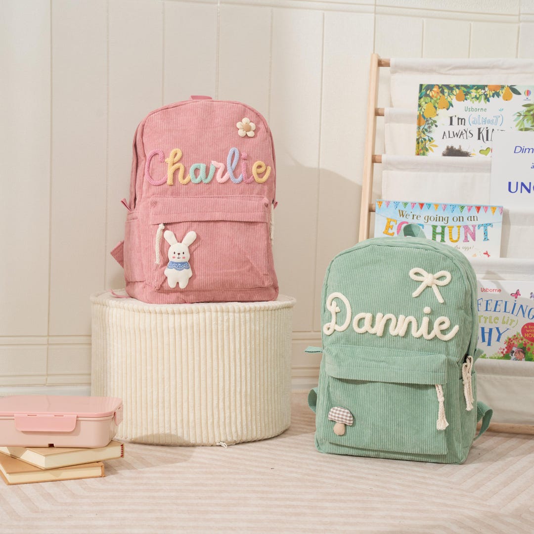 Custom Kids Backpack With Name | School Bag | Toddler Book Bag | School ...