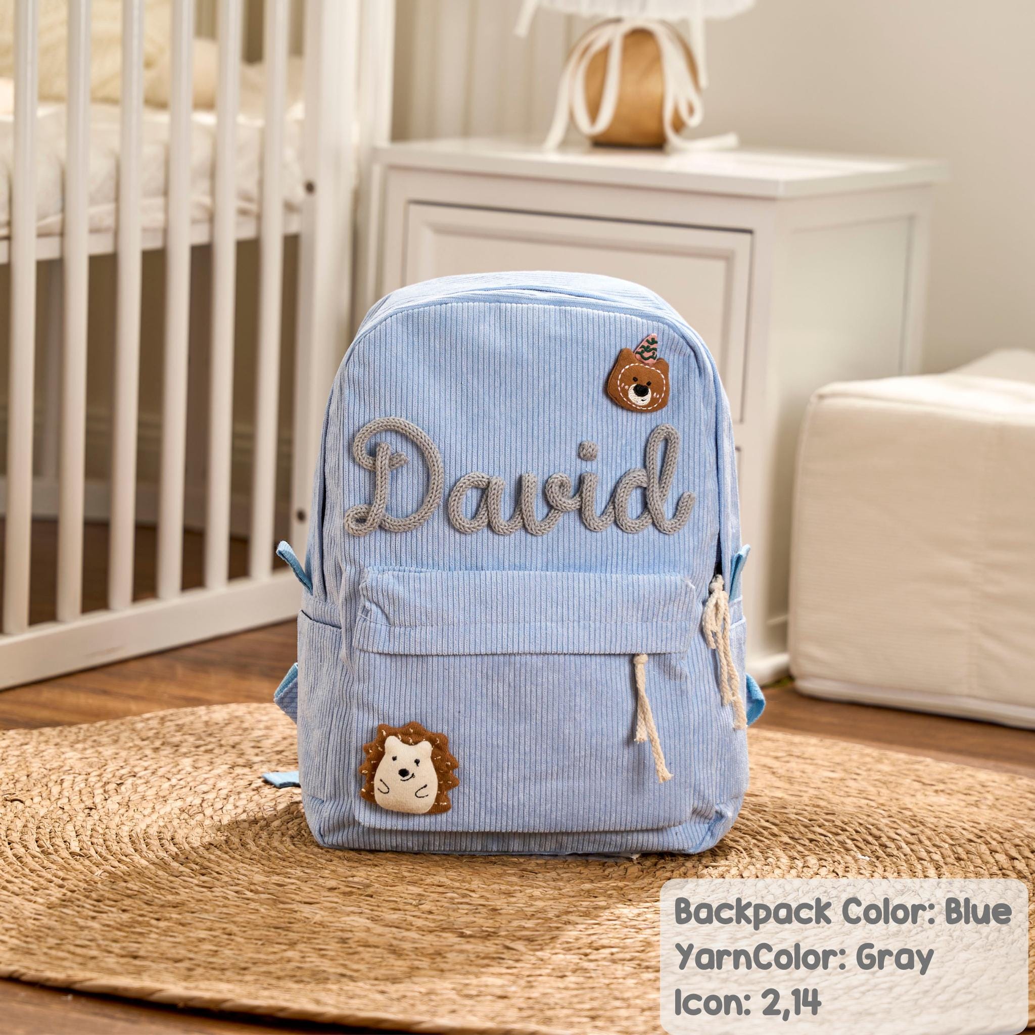 Custom Kids Backpack With Name | School Bag | Toddler Book Bag | School ...