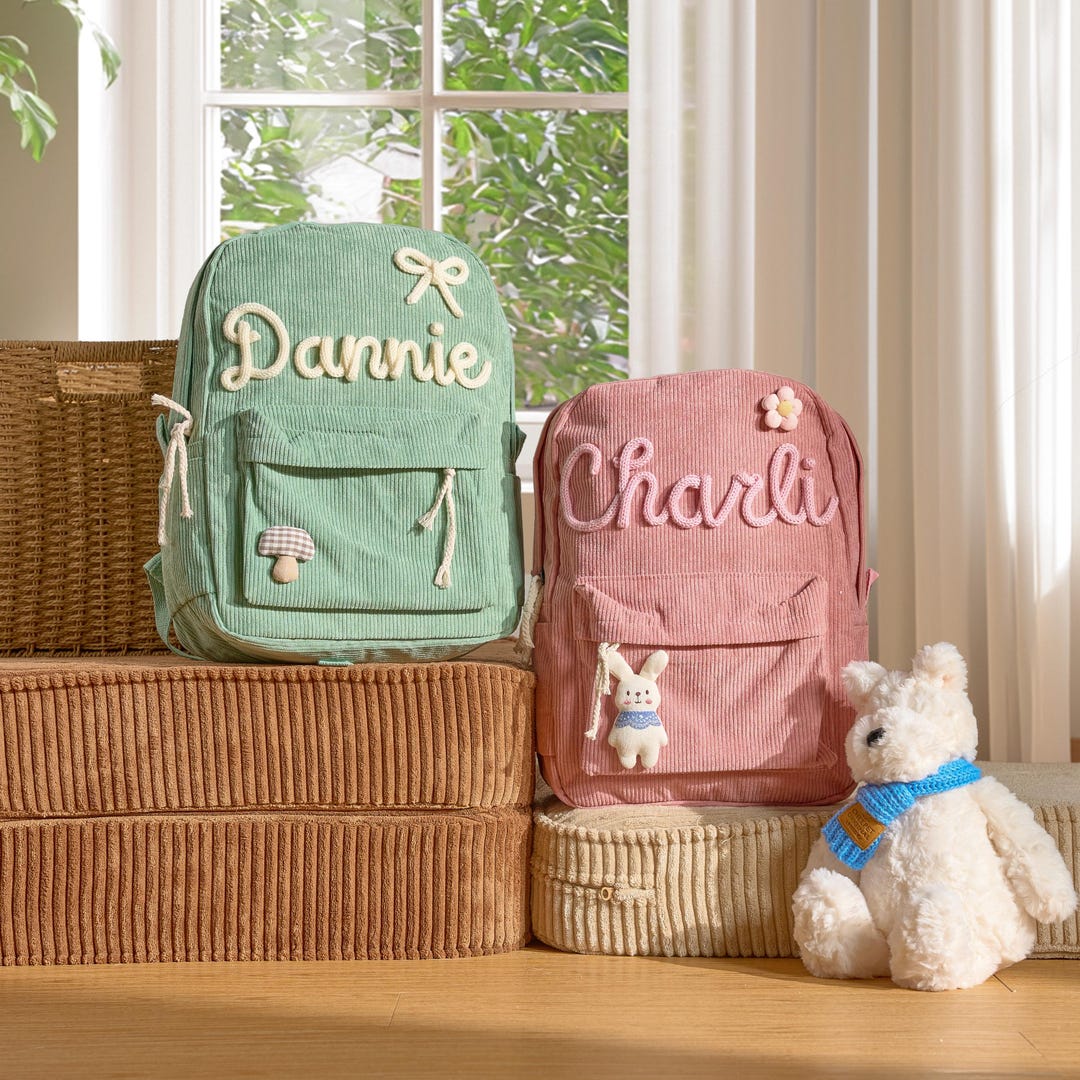 Custom Kids Backpack With Name | School Bag | Toddler Book Bag | School ...