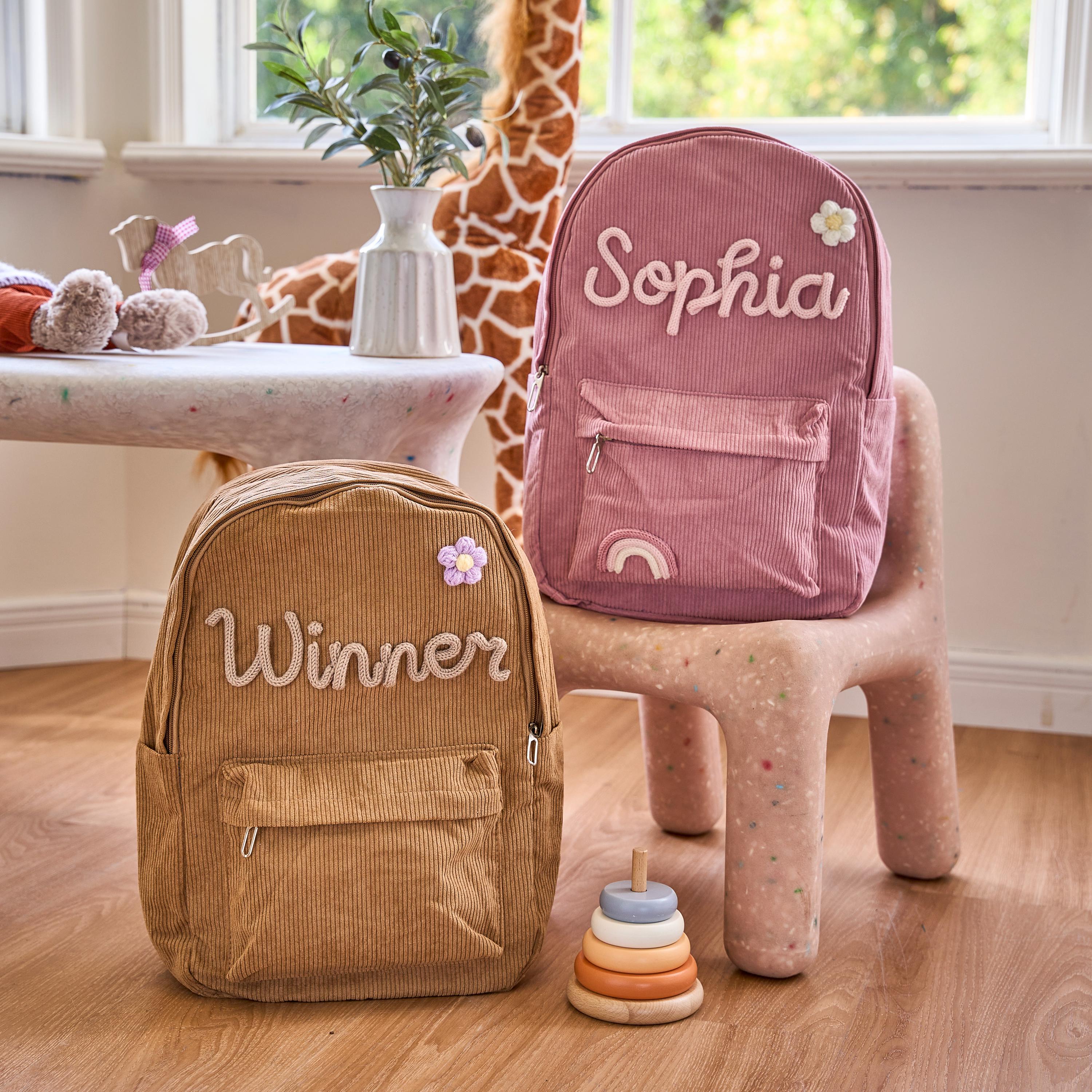 Custom Kids Backpack With Name | School Bag | Toddler Book Bag | School ...