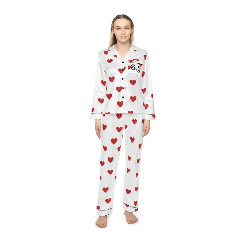 Personalized Women's Satin Pajamas Custom All-over Print Sleepwear - Etsy