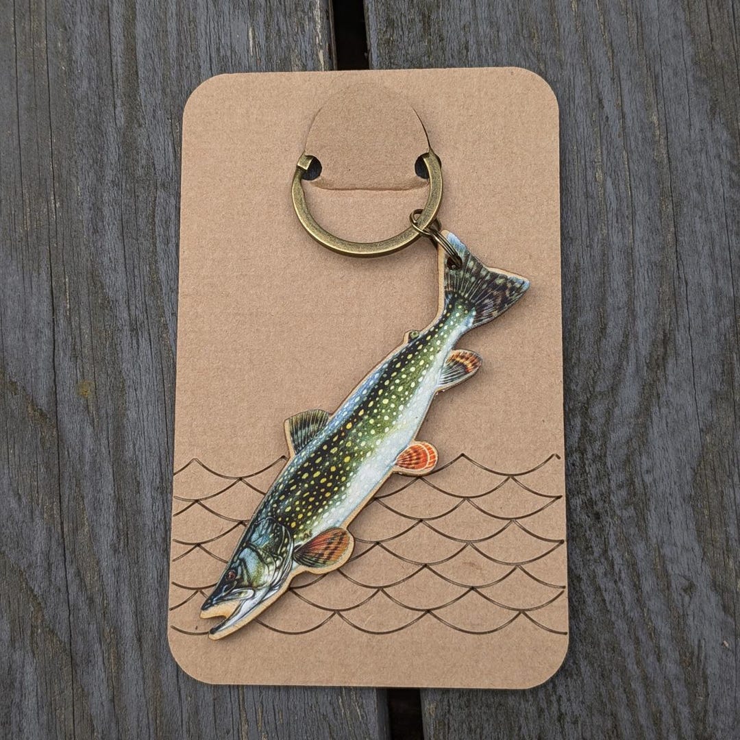 Handmade Wooden Pike Keychain – Customizable Fisherman Gift ...