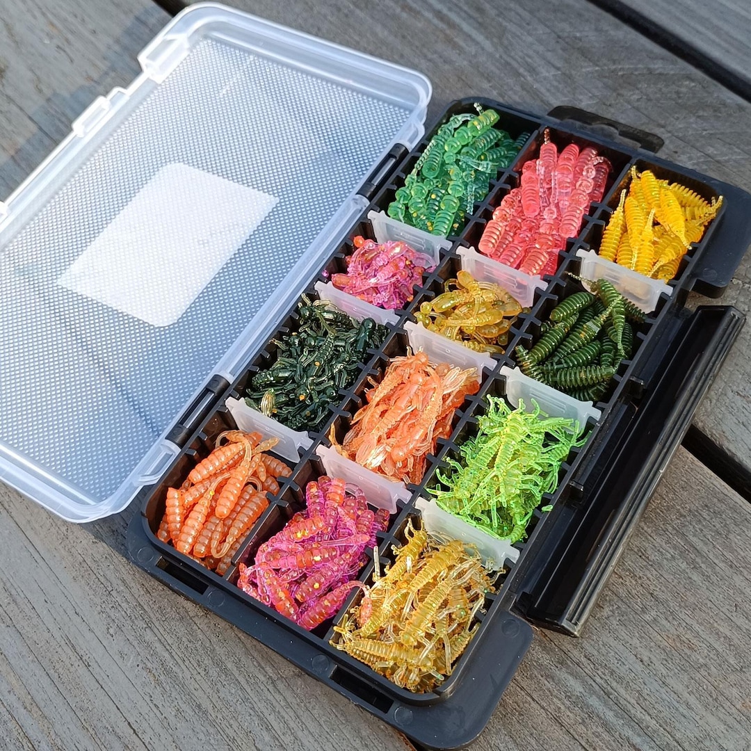 Epicbite 240-piece Micro Soft Lure Kit – Ultralight Fishing Bait Set ...