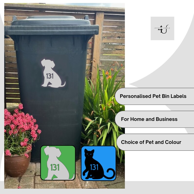 Personalised Pet Bin Labels - Etsy UK