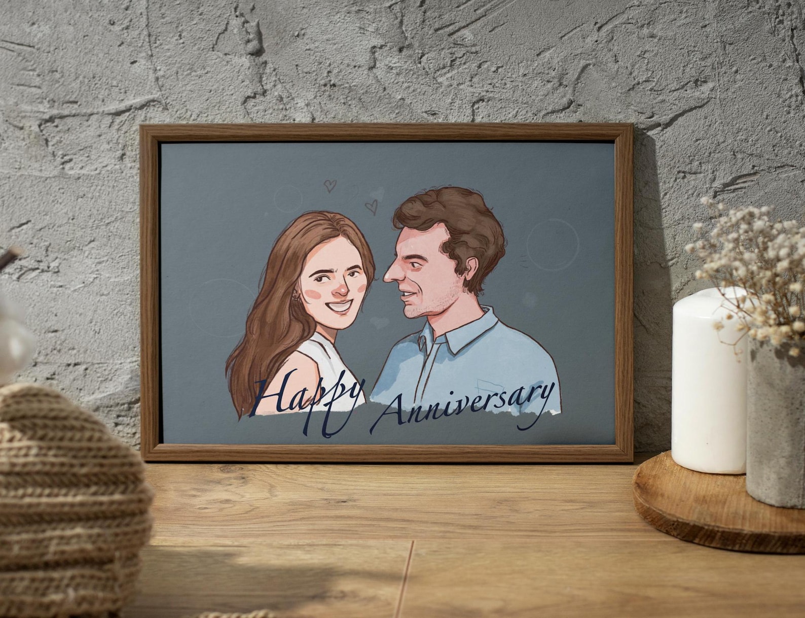 Custom Portrait Illustration / Family Portrait - Couple Portrait ...