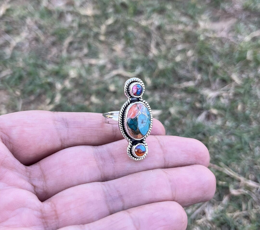 Natural Kingsman Oyster Turquoise Sterling Silver Ring- Handmade ...