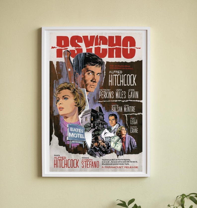 Psycho Poster - Etsy