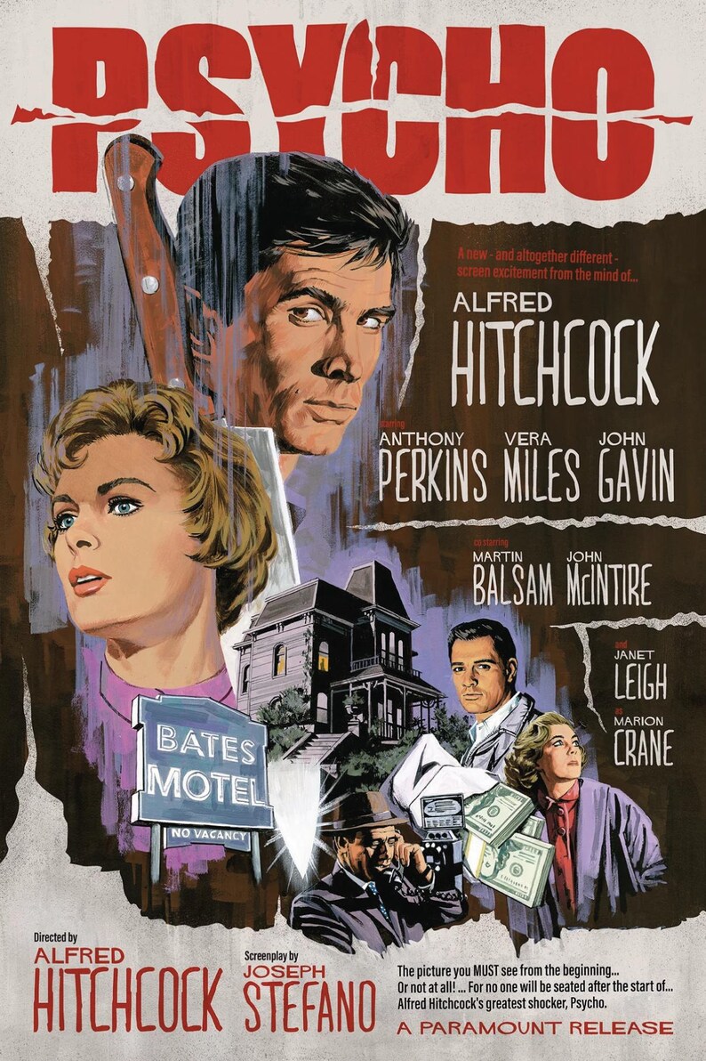 Psycho Poster - Etsy
