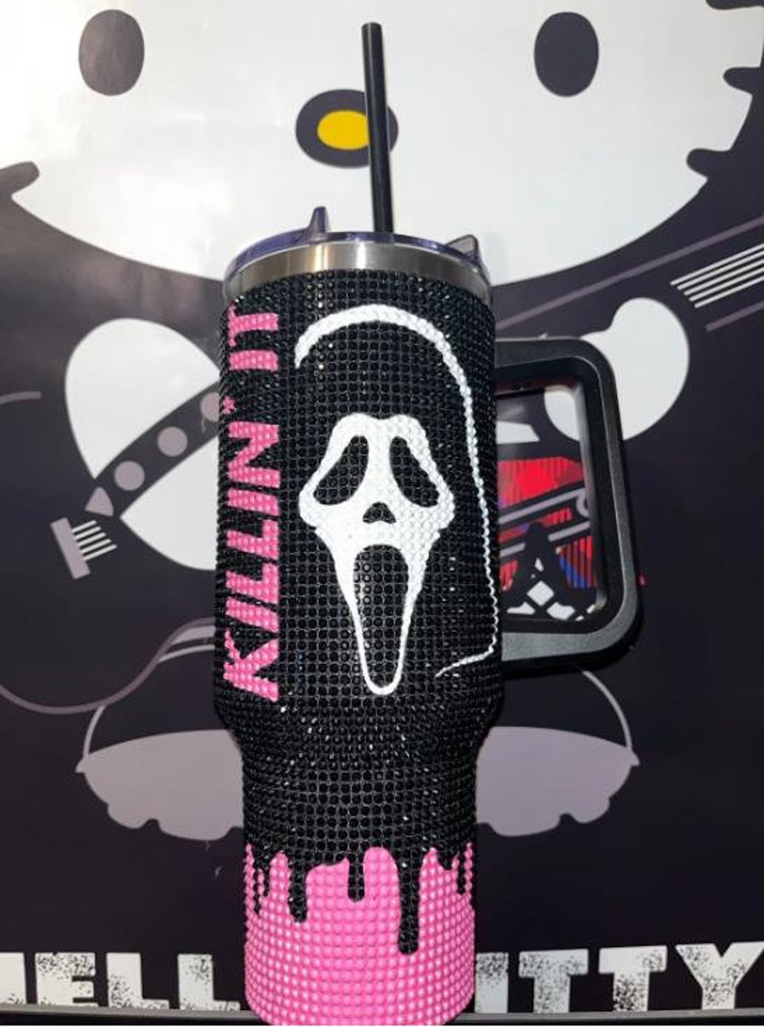 Halloween Rhinestone 40oz Tumbler, Halloween Tumbler 40oz, Horror ...