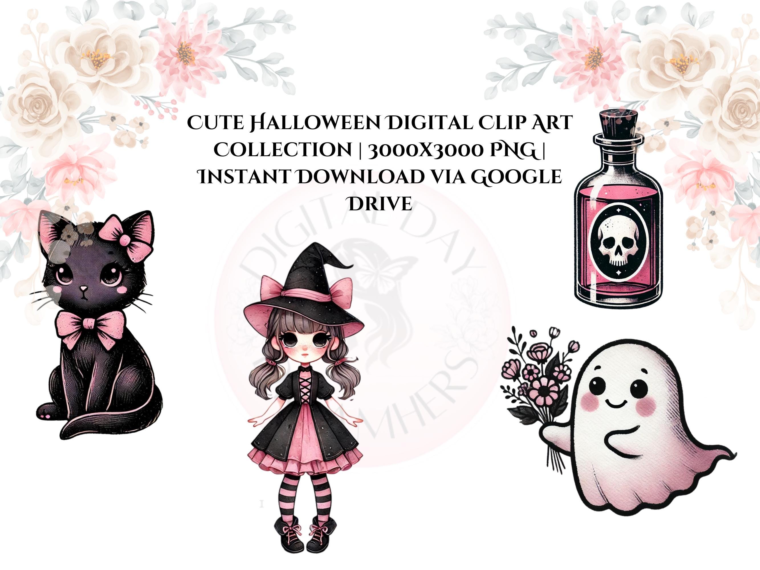 Cute Halloween Digital Clip Art Collection | 300 Dpi | Instant Download ...