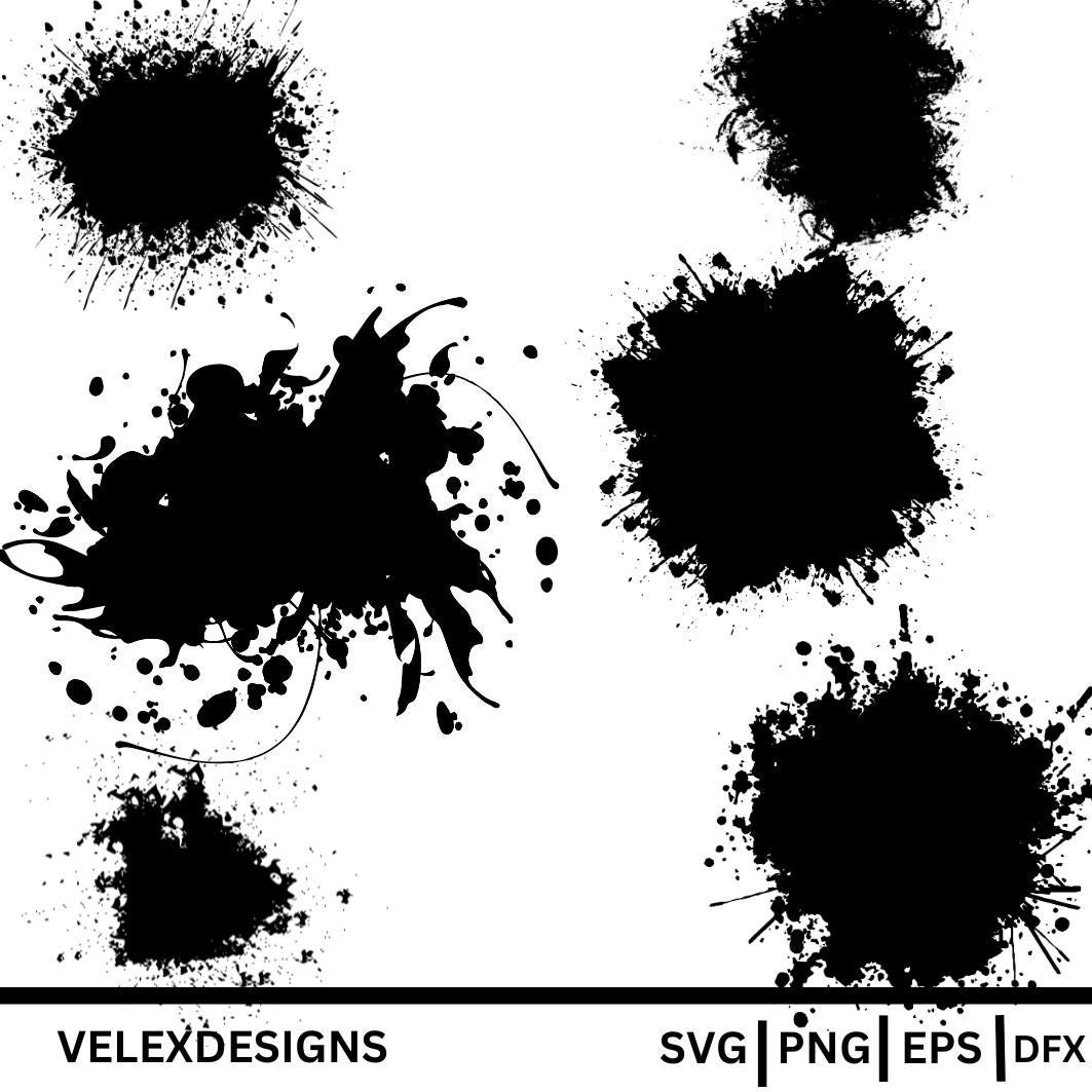 Paint Splash, Splatter Svg Bundle - Etsy