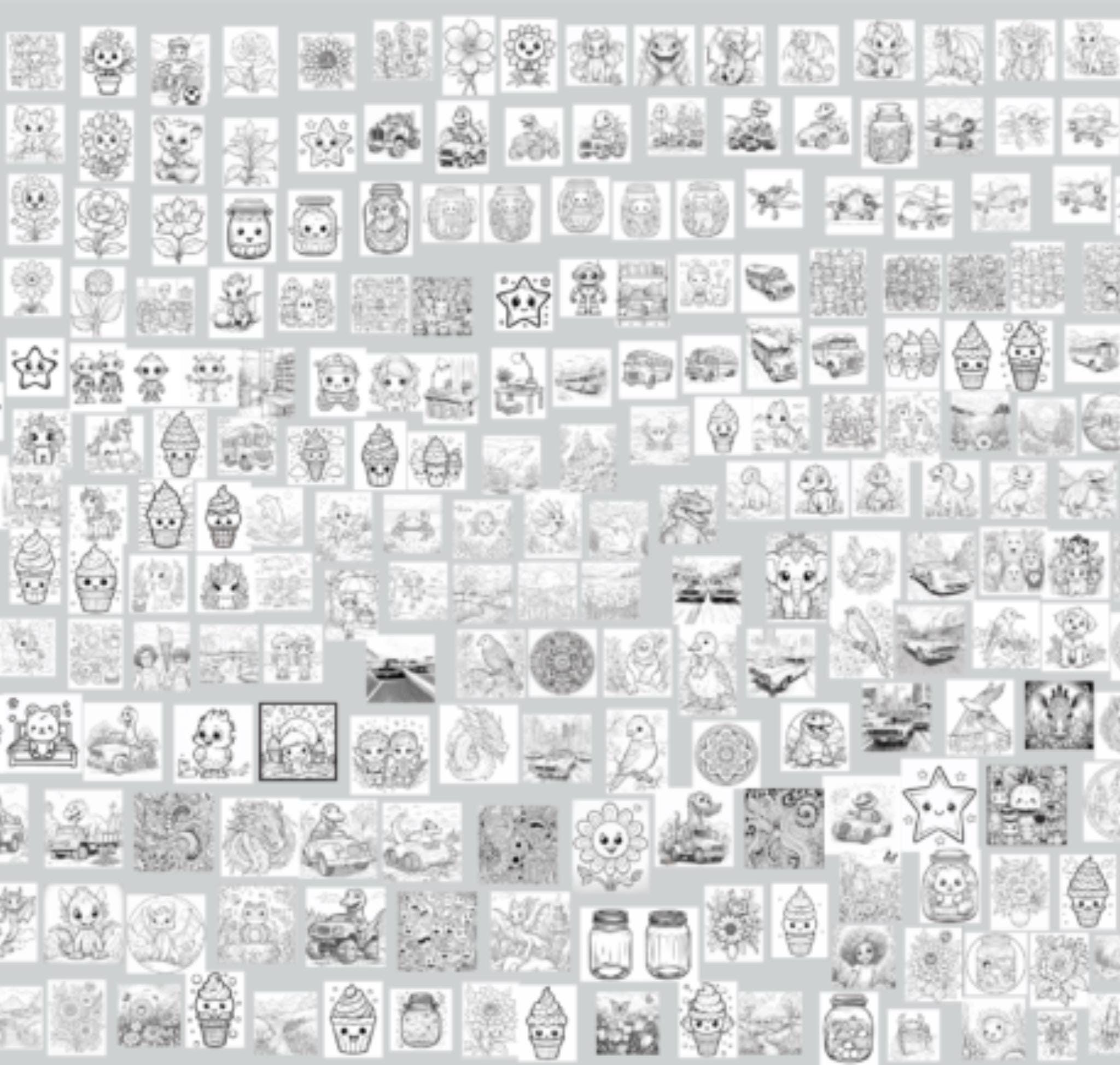 Coloring Book Pages Bundle, Printable - Etsy