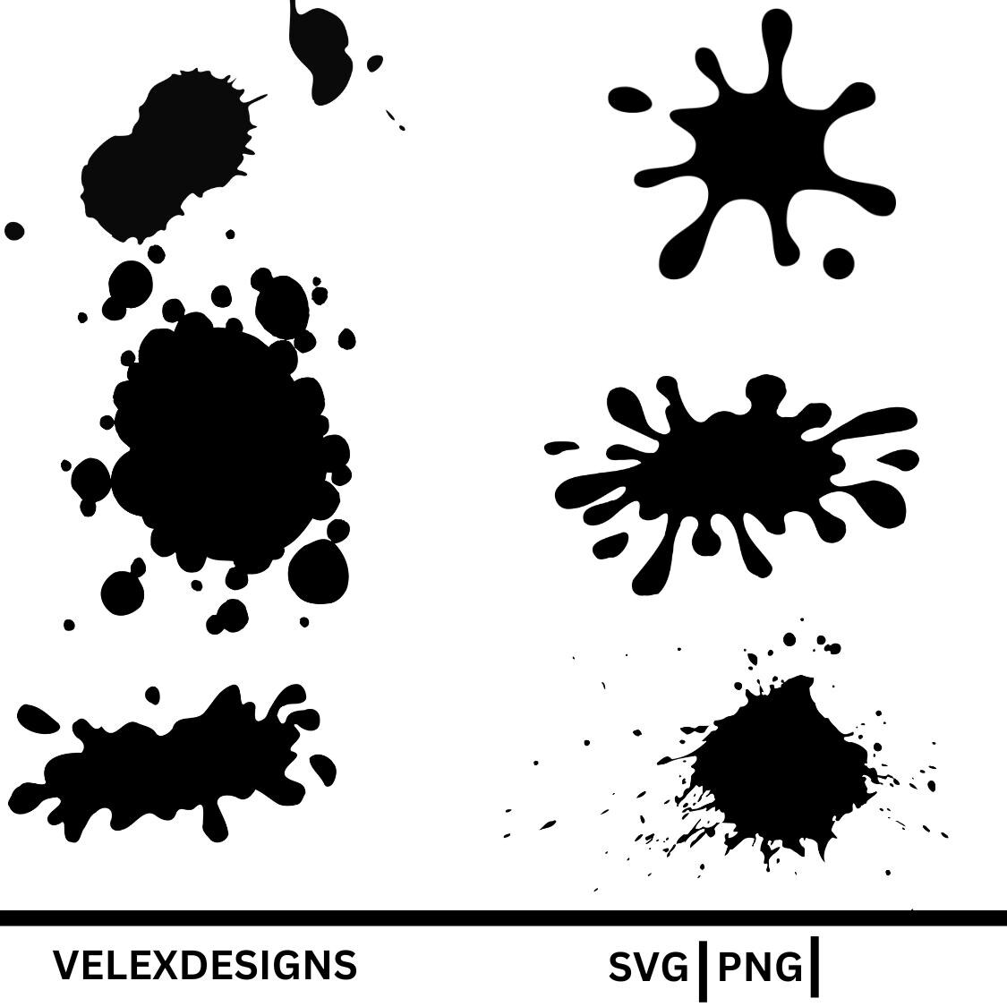 Drips Silhouette, Paint Splatter SVG Png Graphic - Etsy