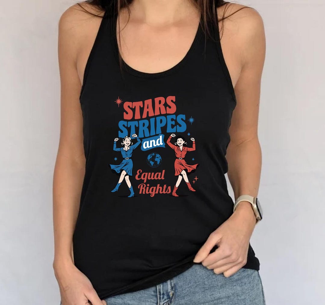 Stars Stripes and Equal Rights Tank, 4th of July Tank Top, Women Rights ...