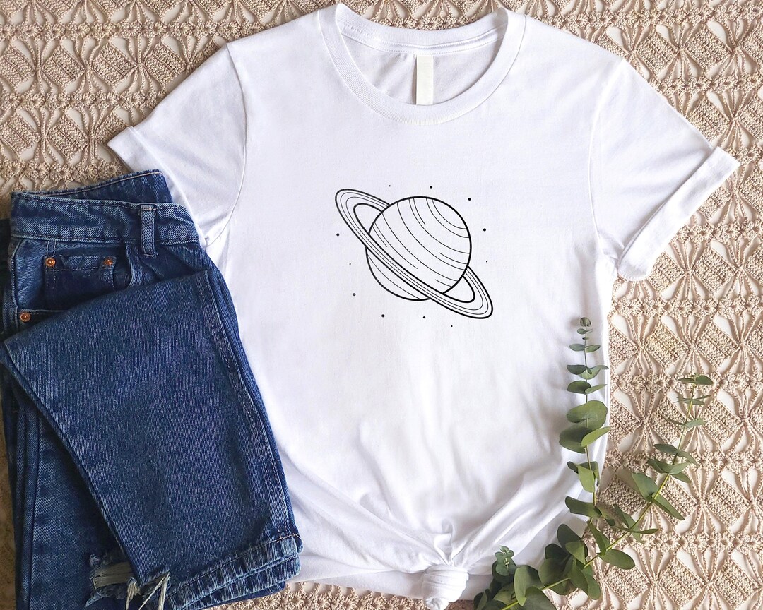 Minimal Saturn T-shirt, Ring of Saturn Shirt, Space Saturn Shirt ...