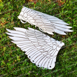 Medieval Viking Leather Armor, Raven Wings Style Pirate Bracers ...