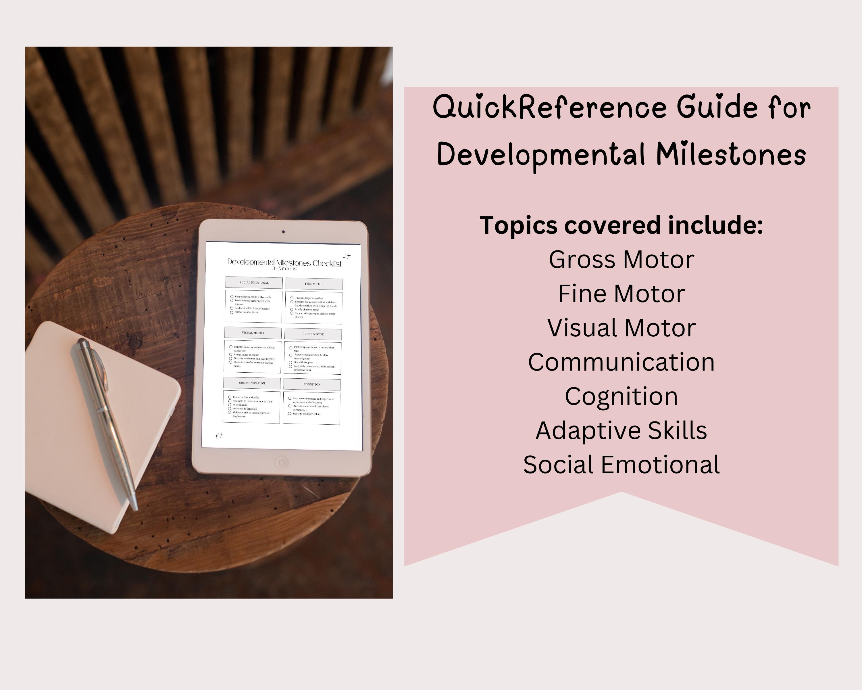 Developmental Milestones Checklist - Etsy