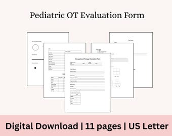 Pediatric Occupational Therapy Initial Evaluation Form - Etsy