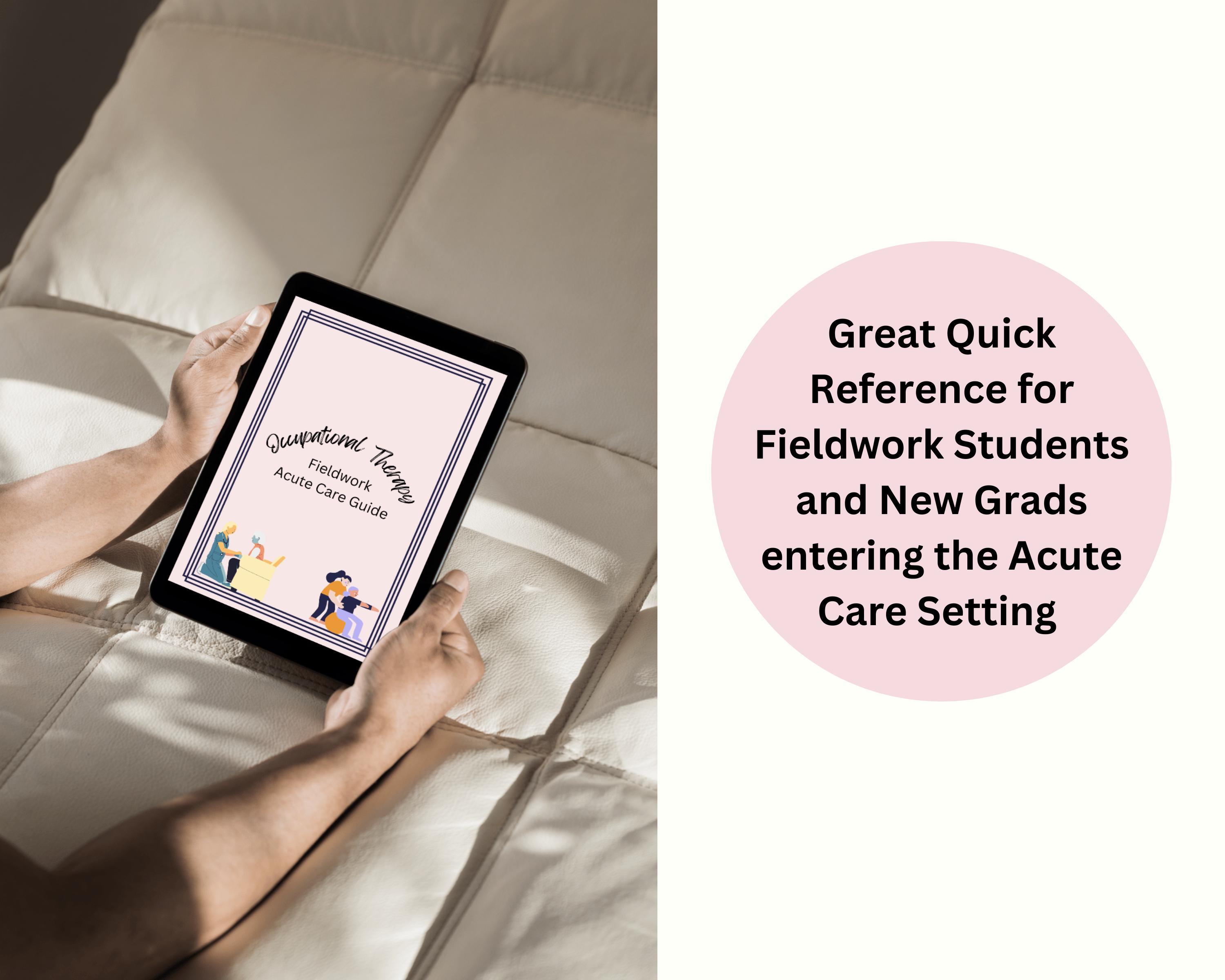 Occupational Therapy Acute Care Quick Reference Guide, Printable ...