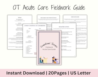 Occupational Therapy Pediatric Quick Reference Guide, Printable, Instant Download, Fieldwork, OT ...