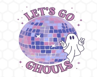 Let's Go Ghouls Png, Retro Halloween Png, Retroghost Png Spooky Season ...